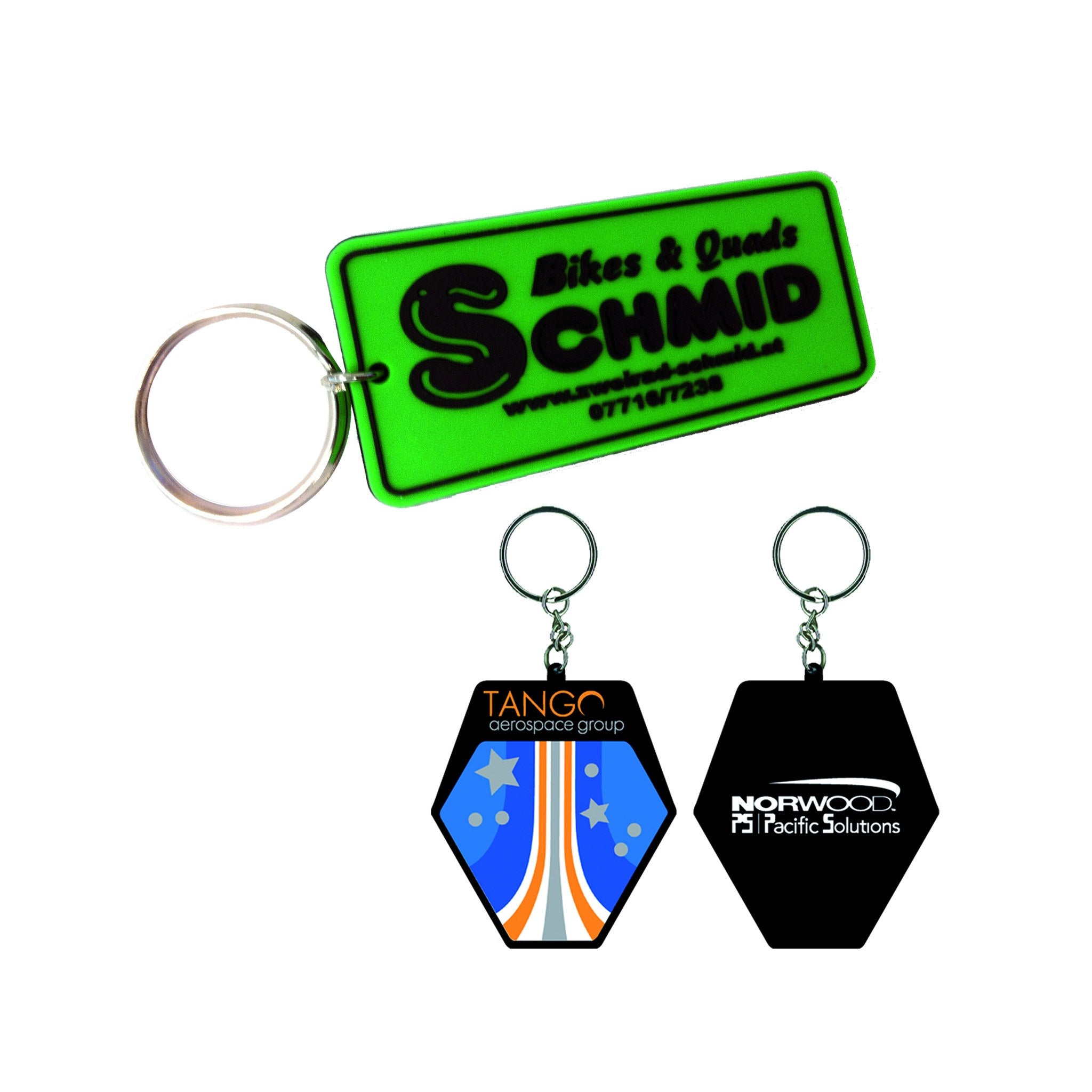 Custom PVC 2D Key Ring(SKH-04) - greenpac.com.au